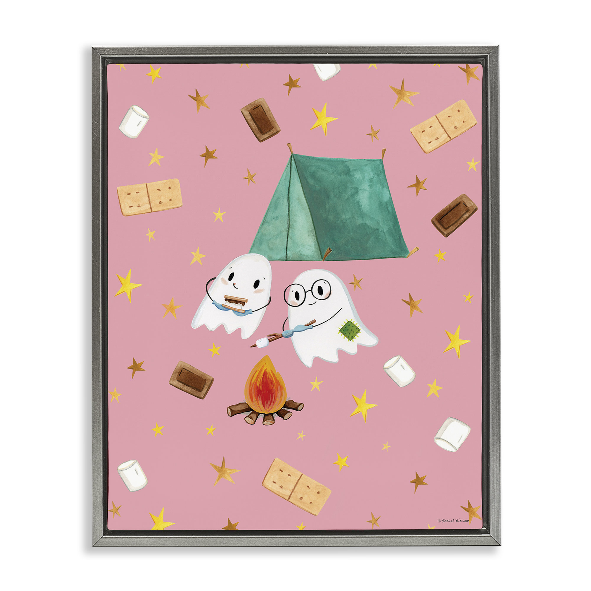 Ophelia & Co. Ghosts Roasting Marshmallows Floating Frame, design by ...
