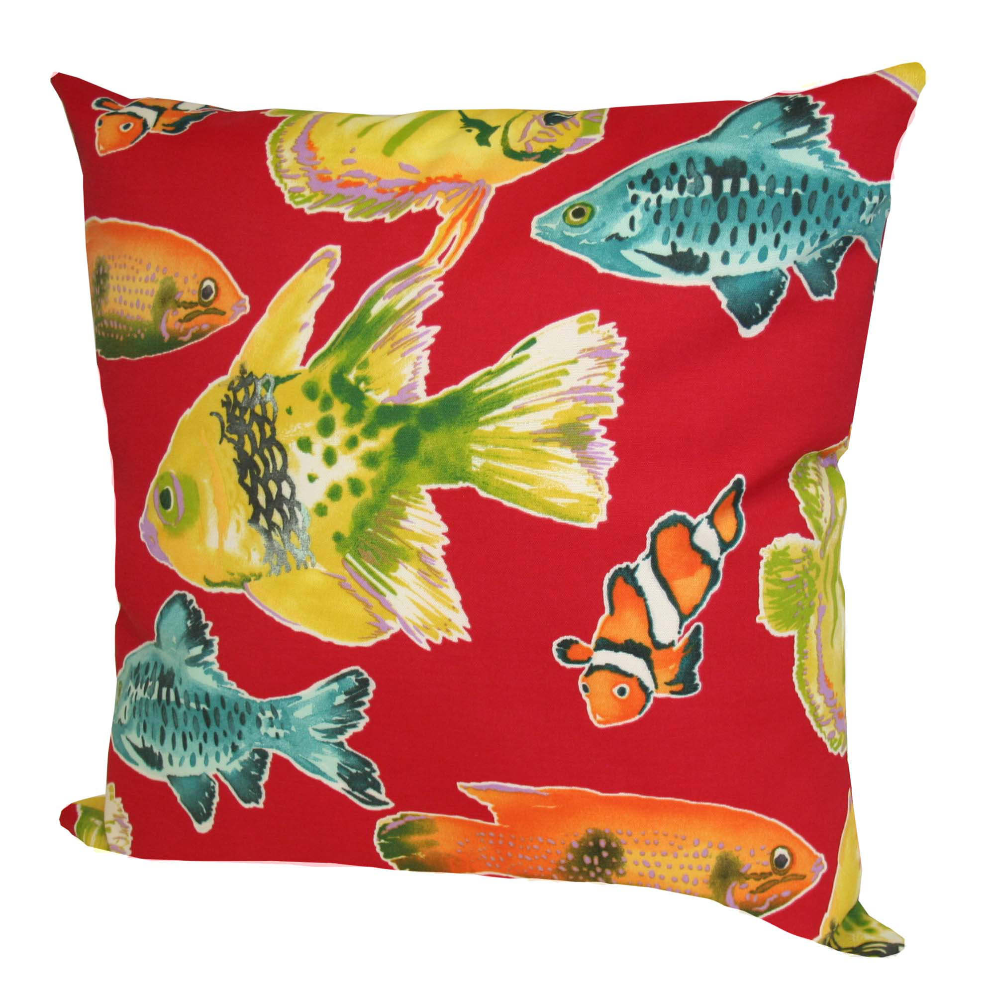 Rennie & Rose Design Group Fish Animal Print Indoor/Outdoor Reversible ...
