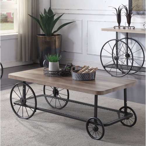 Gracie Oaks Hardrigg Wheel Coffee Table - Wayfair Canada