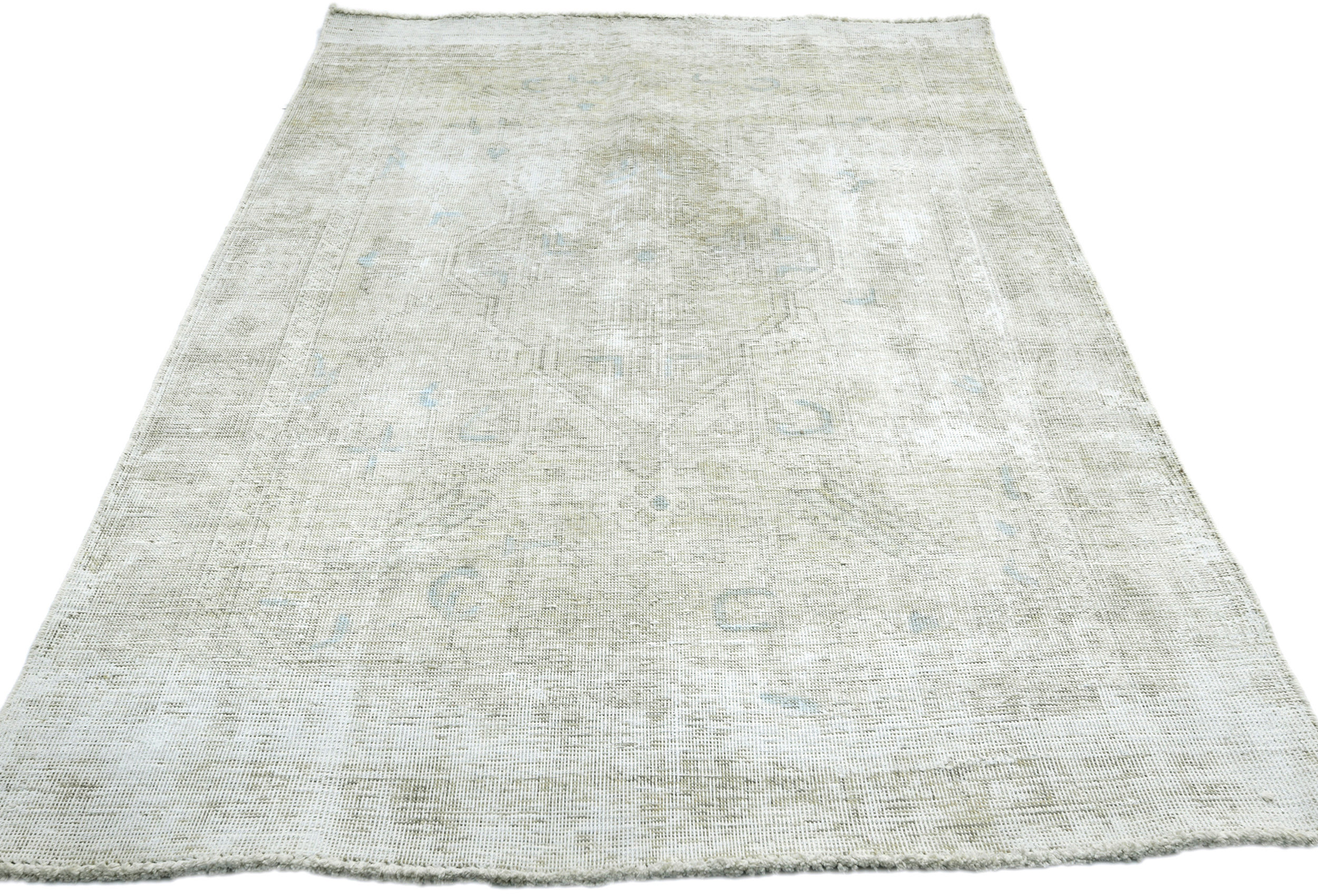 One Allium Way® Antique Muted Cream Floral 4x6 Distressed Vintage ...