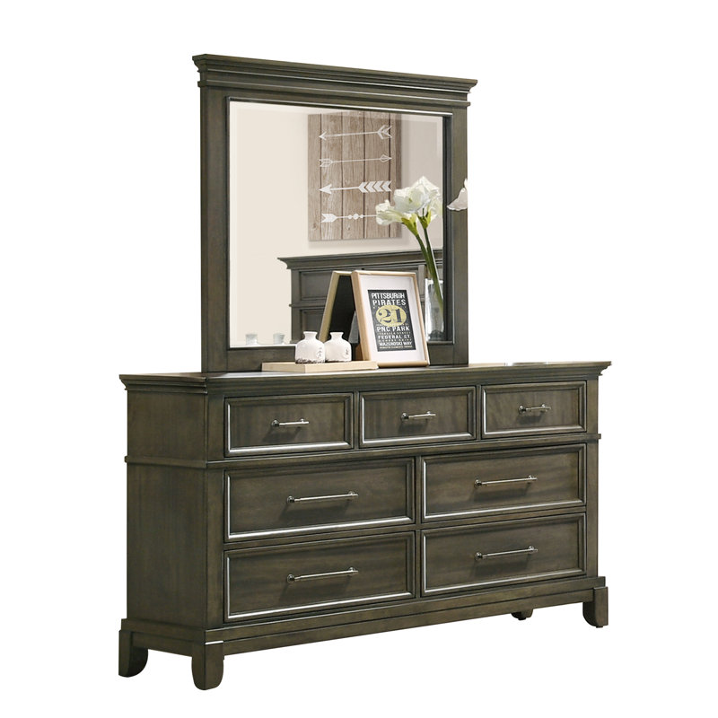 Red Barrel Studio® Sadae Rectangle Wood Dresser Mirror | Wayfair