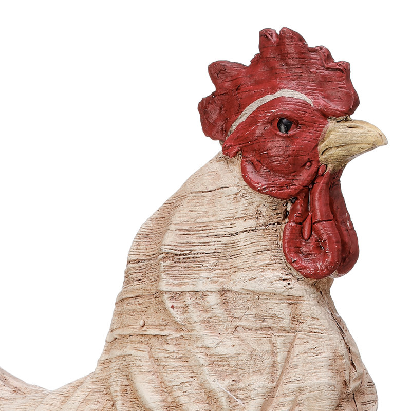 August Grove® Caleesha Resin 'Carved" Rooster & Reviews | Wayfair