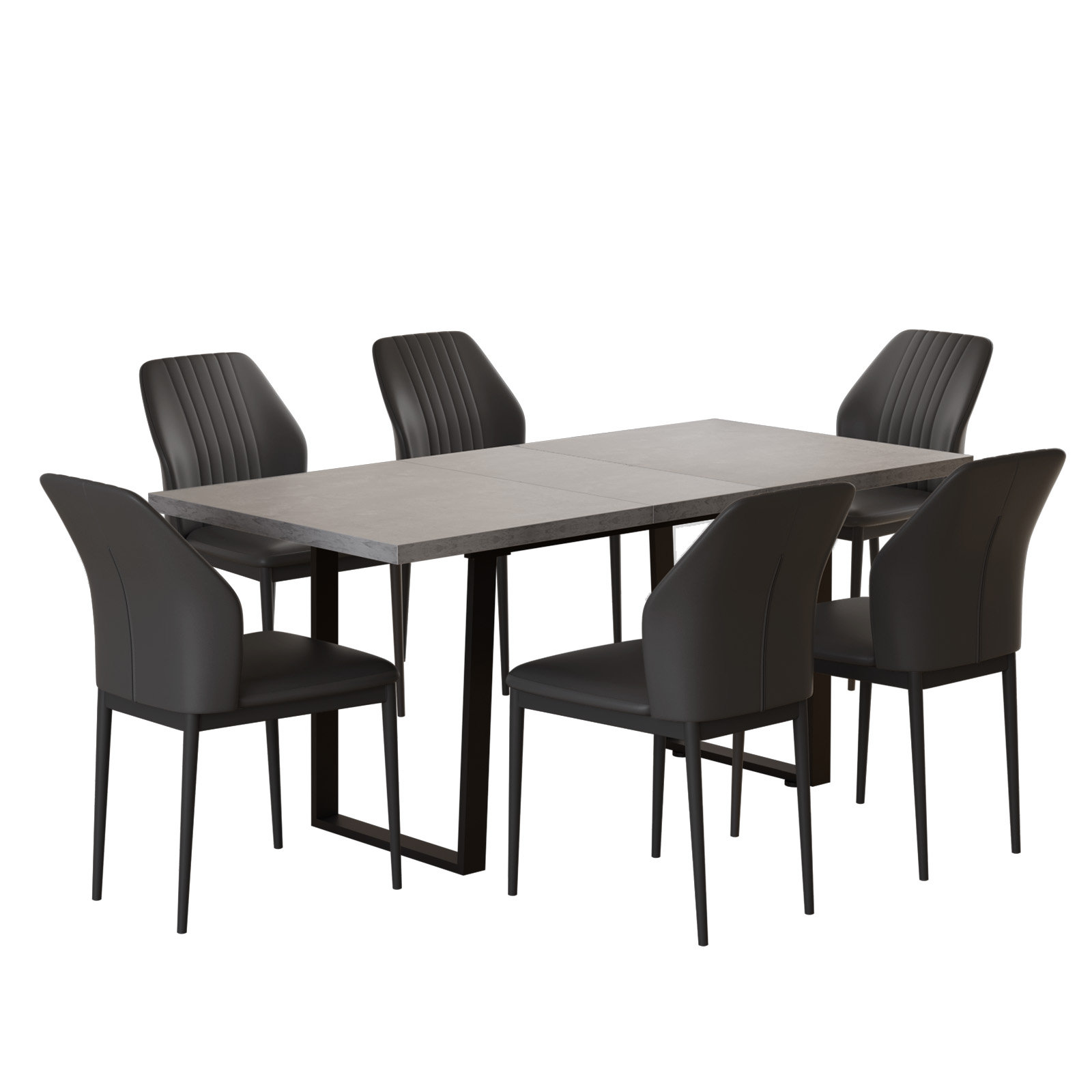 Latitude Run® Modern Dining Table Set Furniture, Extendable 51.2'' to ...