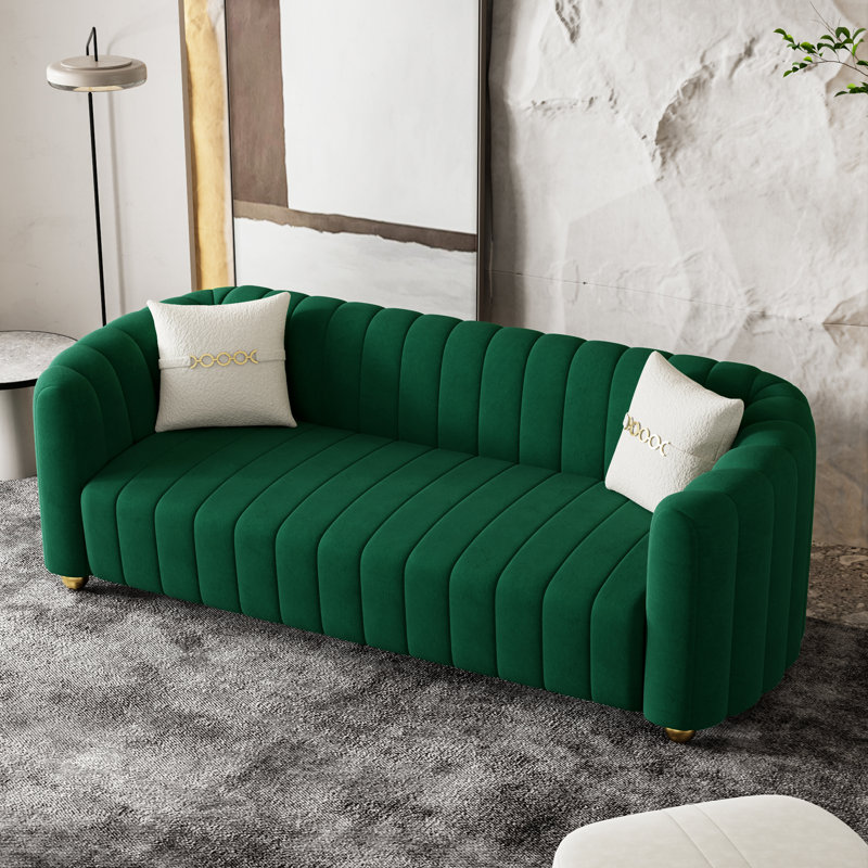 Mercer41 2-Piece Velvet Round Arm Sofa Living Room Set | Wayfair