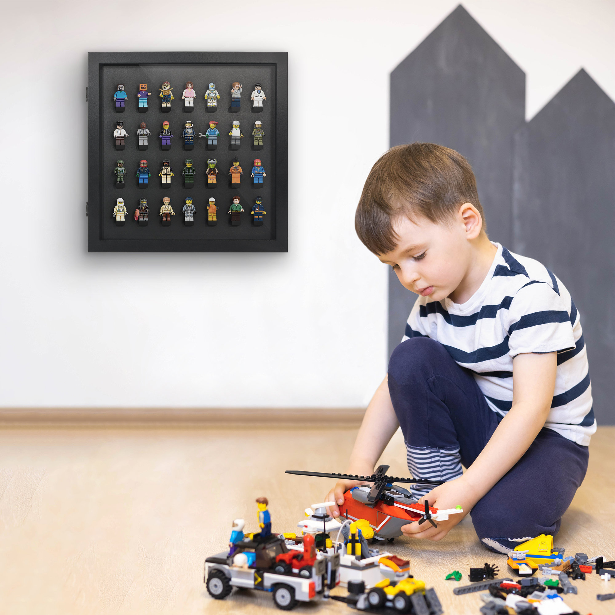 Americanflat Picture Frame 14x14 Minifigure Display Case with Polished ...