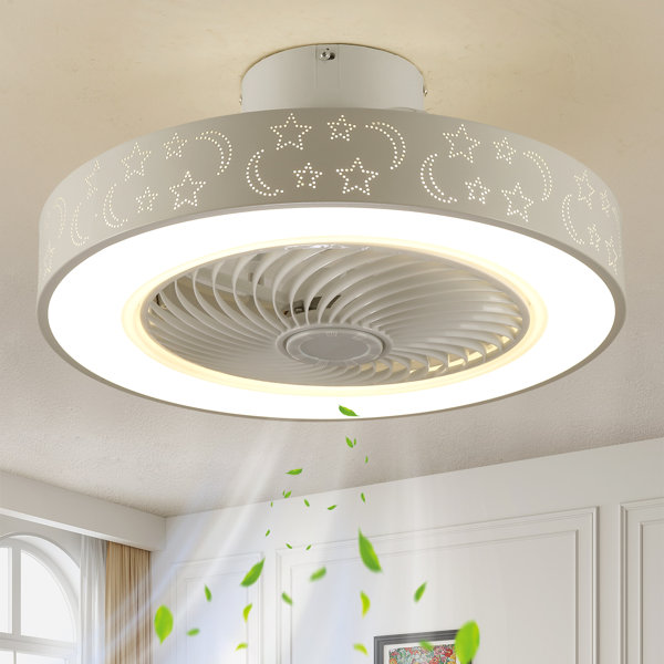 Wrought Studio™ Sleep Under The Stars: Elegant Moon & Star Ceiling Fan ...