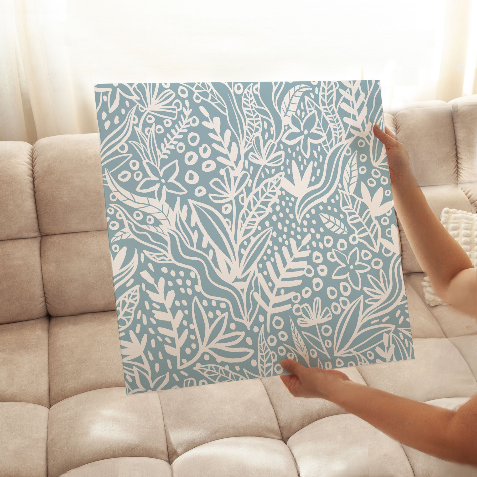 Winston Porter Botanical Dusty Blue Botanicals Modern Unframed Art ...