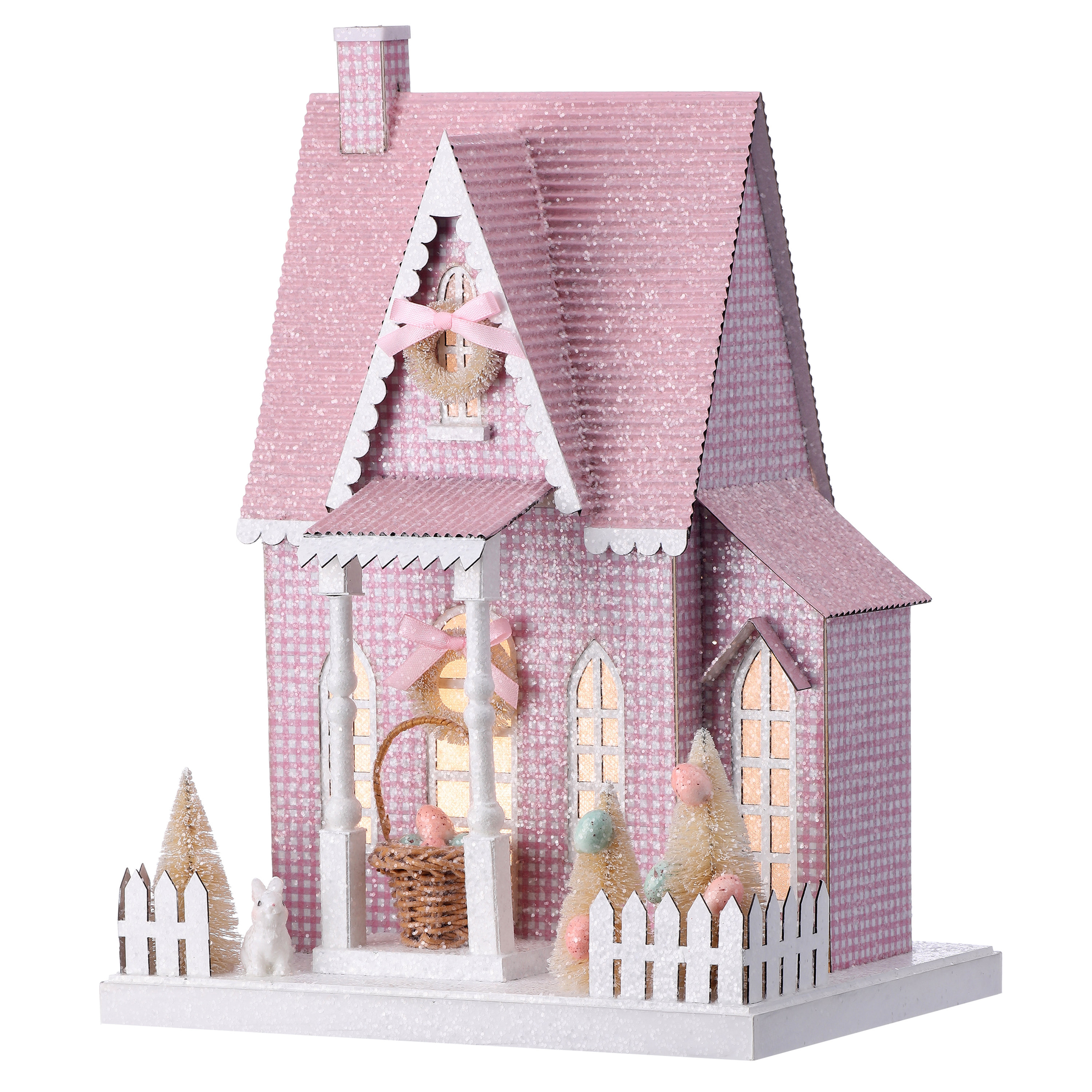 The Holiday Aisle® 12.5" LED Spring Tudor House - Wayfair Canada