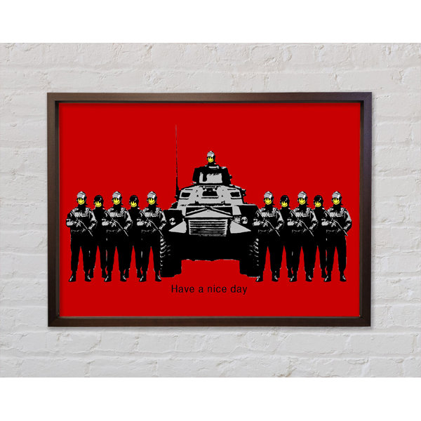 Bright Star Have A Nice Day Army Tanks Red - Single Picture Frame Art ...