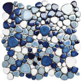 Merola Tile Pebble 11" x 11" Porcelain Pebbles/Rocks Mosaic Wall ...