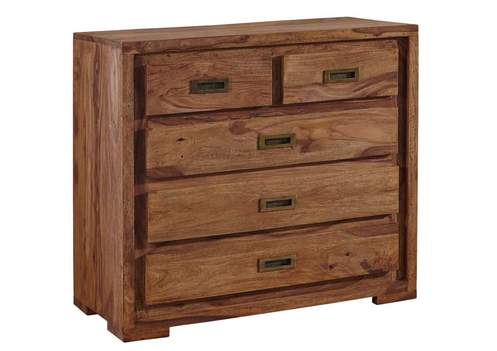 Massivmoebel24 5 Drawer 95cm W Solid Wood Chest | Wayfair.ie