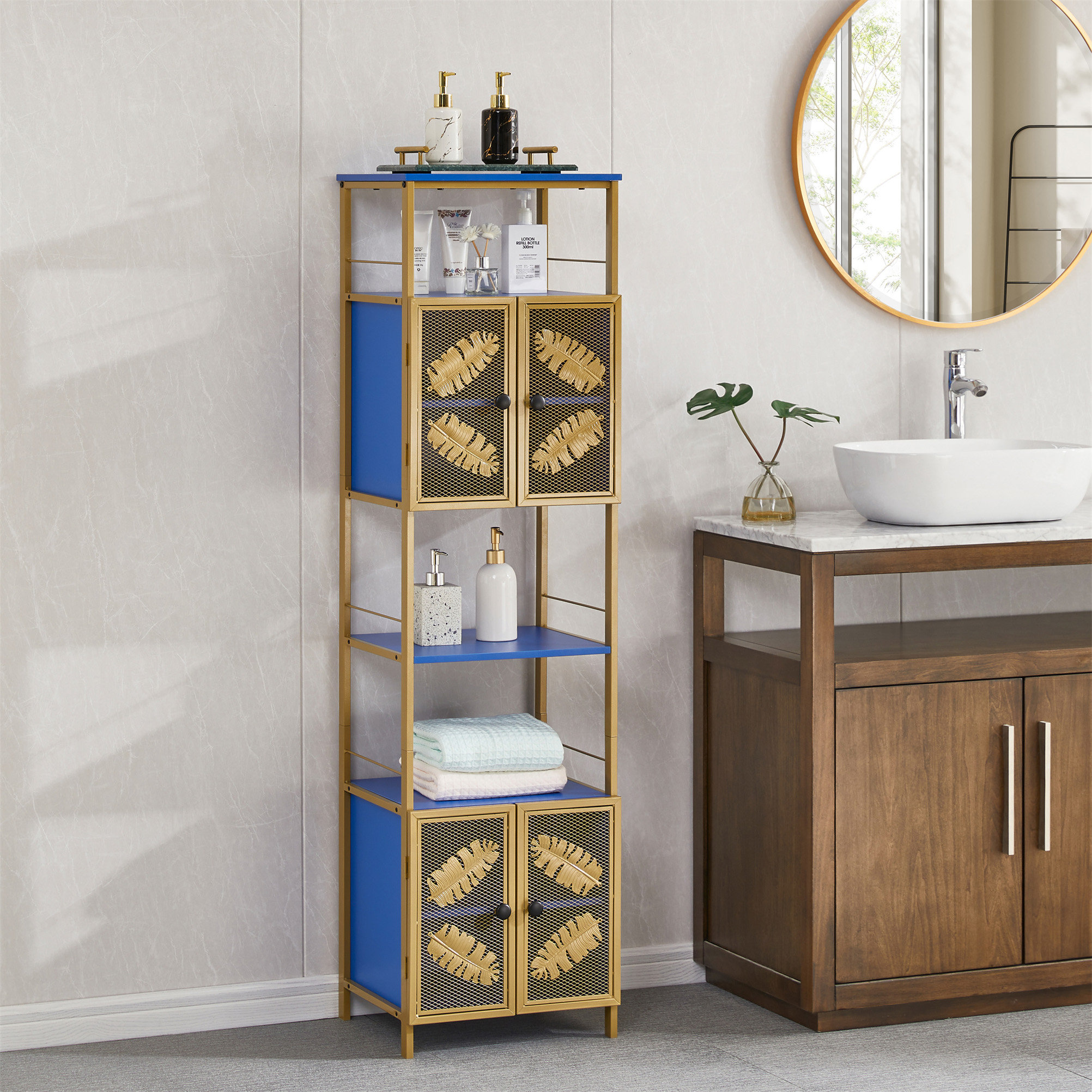 Mercer41 Dajia Freestanding Bathroom Cabinet,Bathroom storage Cabinet ...