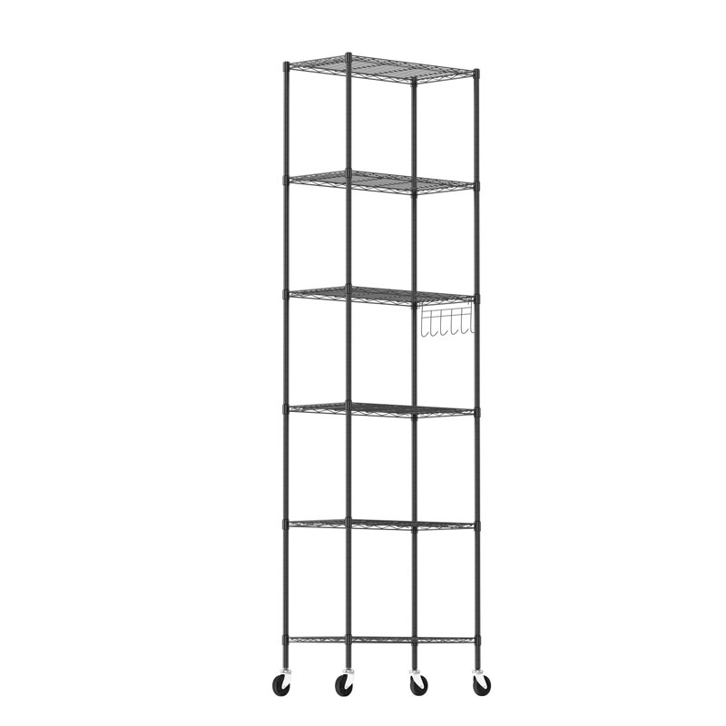 Rebrilliant Hipson 6-Shelf Adjustable Storage Shelving Unit Steel ...