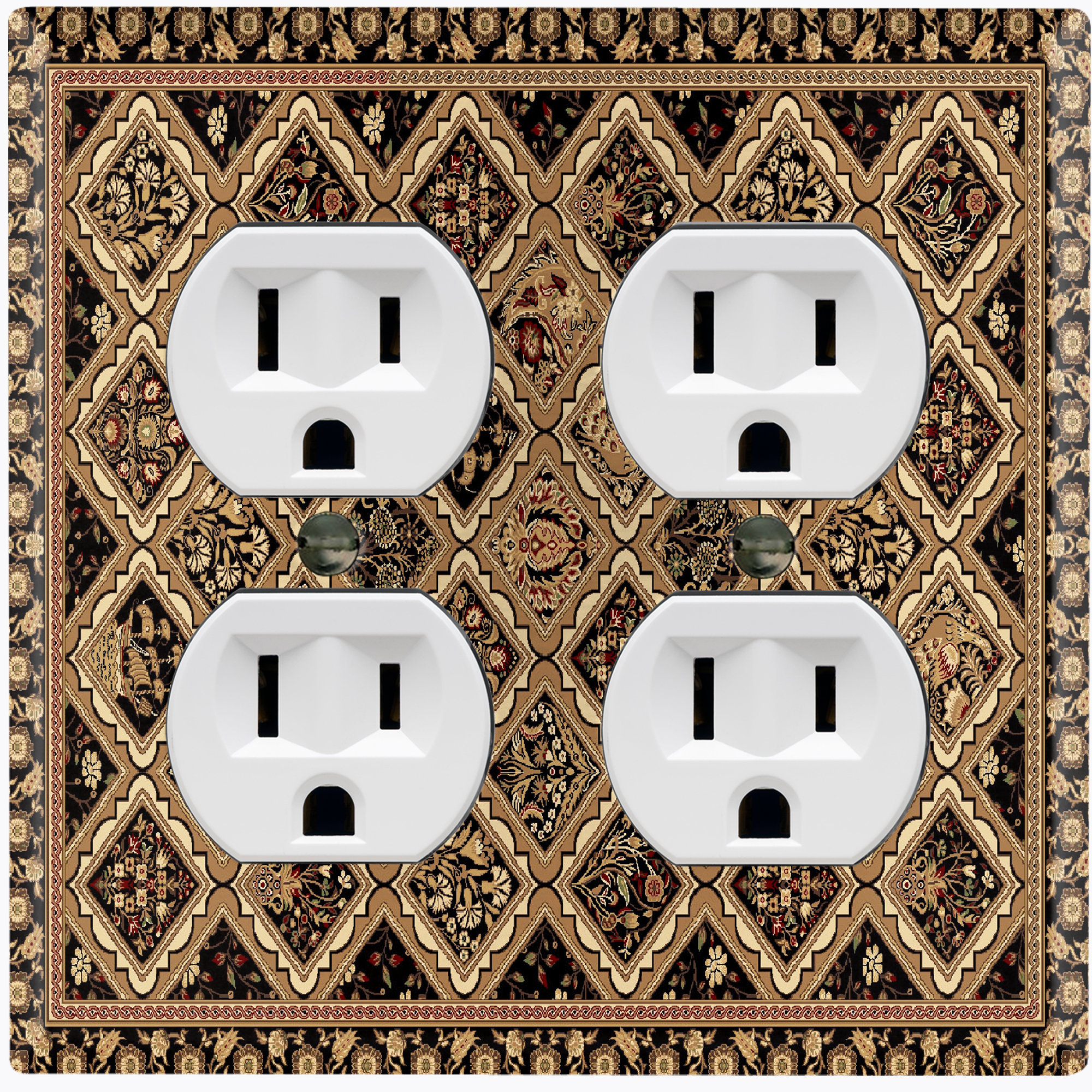 WorldAcc 2-Gang Duplex Outlet Wall Plate | Wayfair
