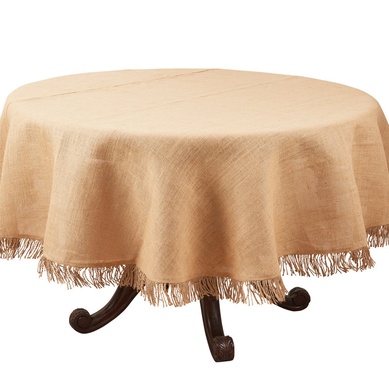 Gracie Oaks Youri Round Jute Tablecloth | Wayfair
