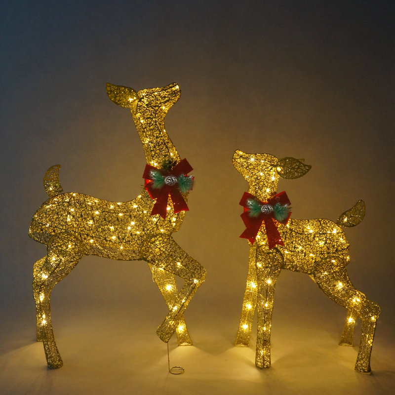 Joiedomi 2 Piece Doe and Fawn Lighted Display Set | Wayfair
