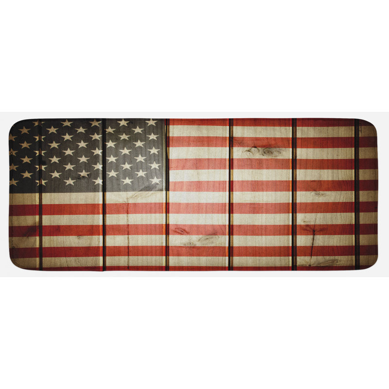 East Urban Home American Flag Kitchen Mat | Wayfair
