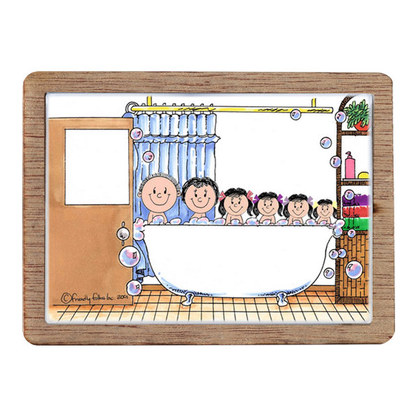 Printed Perfection Personalized Tub Time, Four Girls Wooden Magnet ...