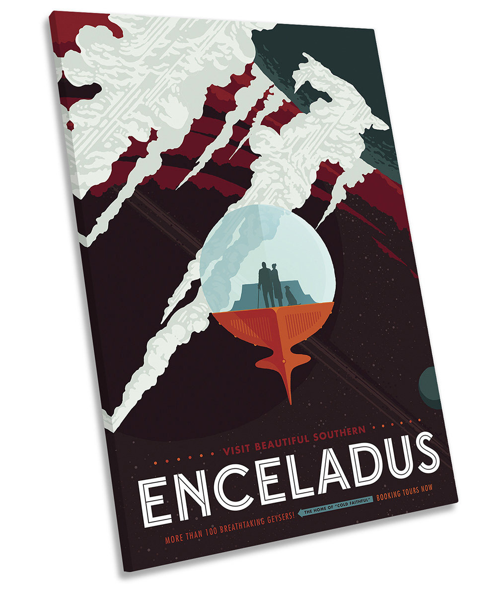 Happy Larry Enceladus NASA Space Tourism Picture CANVAS WALL ART ...