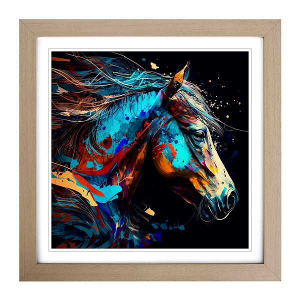 Natur Pur Horse Abstract Expressionism No.1 - Single Picture Frame Art ...