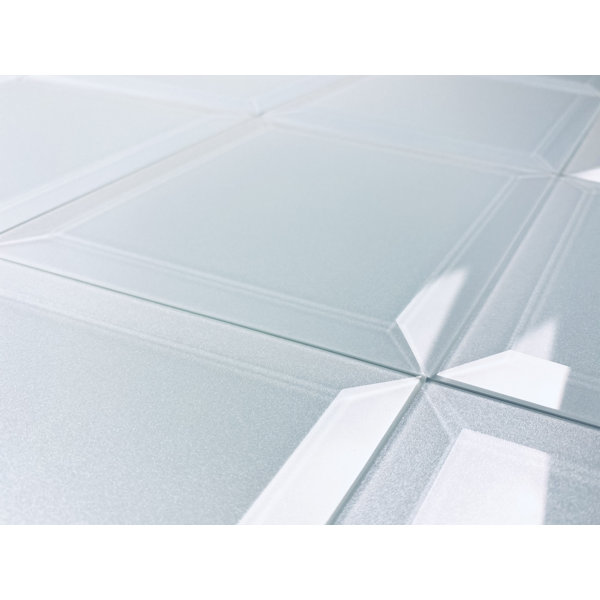 Abolos Frosted Elegance 6 in. x 8 in. Diamond Grade Glass Beveled ...