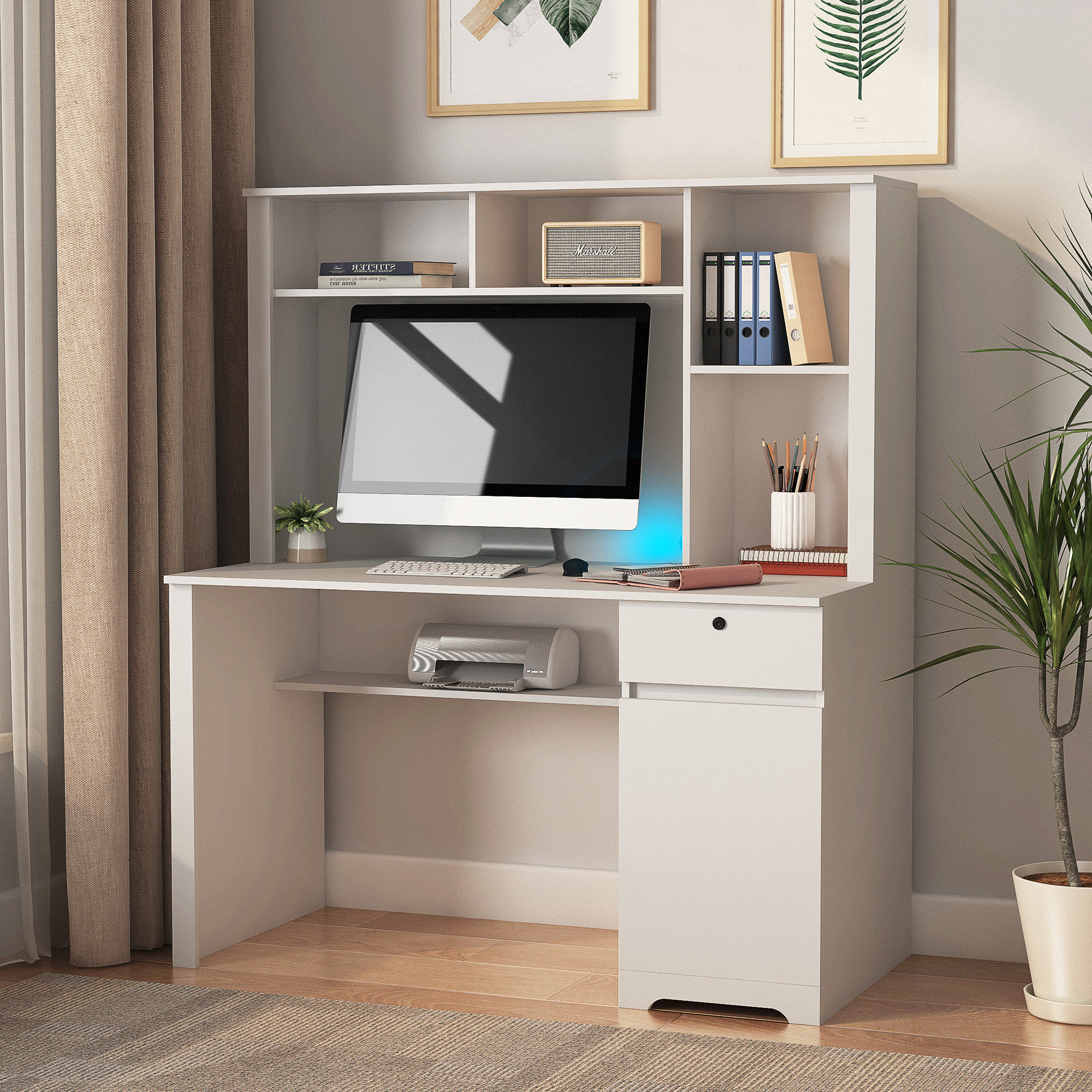 Latitude Run® Computer Desk With Hutch & Bookshelf - Wayfair Canada