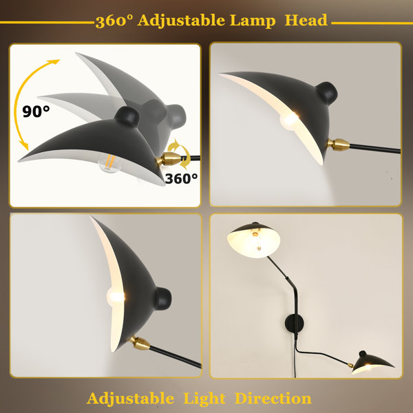 Ivy Bronx Anyuta Metal Plug-in Swing Arm & Reviews | Wayfair