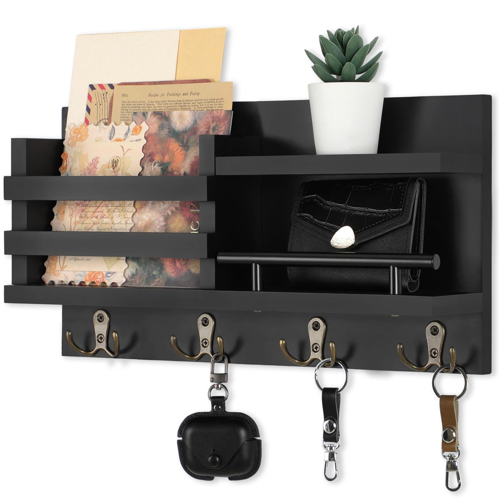 Crestone Key Holder For Wall With Shelf, Key Rack Hanger Decorative For ...