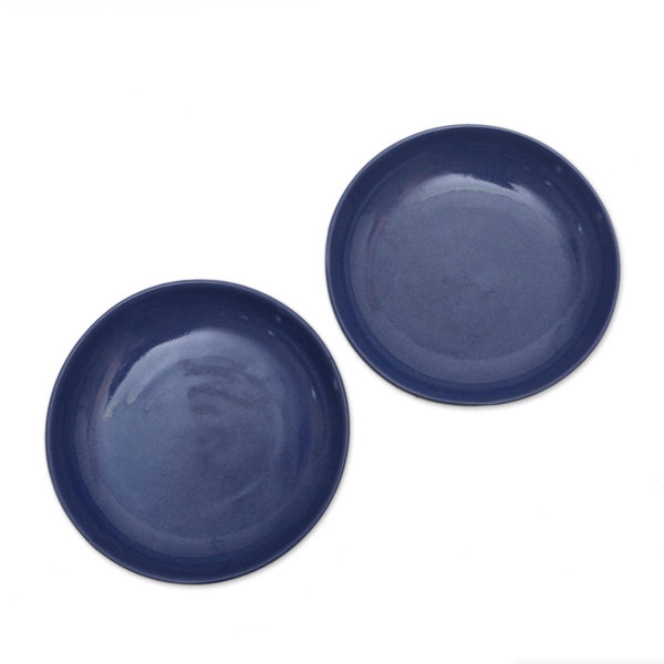 Latitude Run® Handmade Ceramic Decorative Plate - Set of 2 | Wayfair