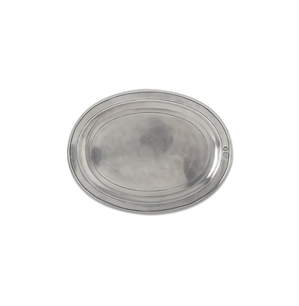 MATCH Oval Pewter Platter | Wayfair