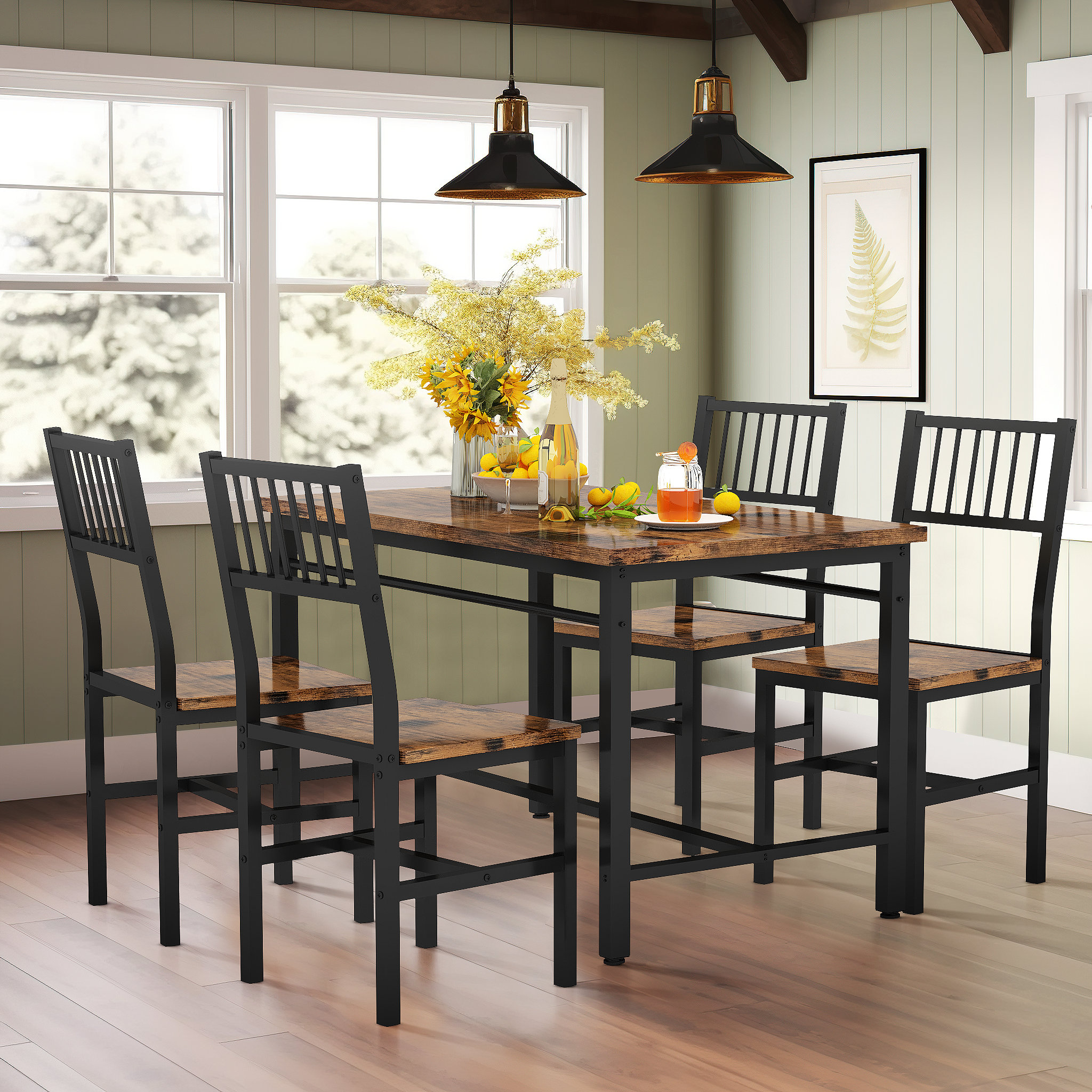 17 Stories 5 - Piece Dining Set | Wayfair