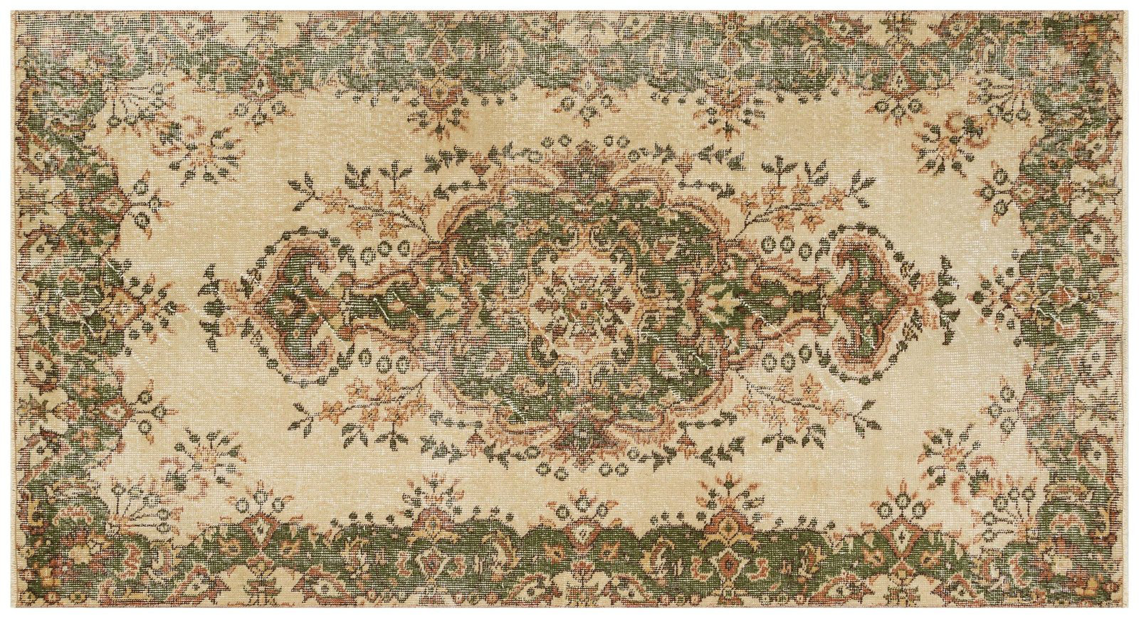 Bungalow Rose Helle Beige Vintage Wool Handmade Area Rug | Wayfair