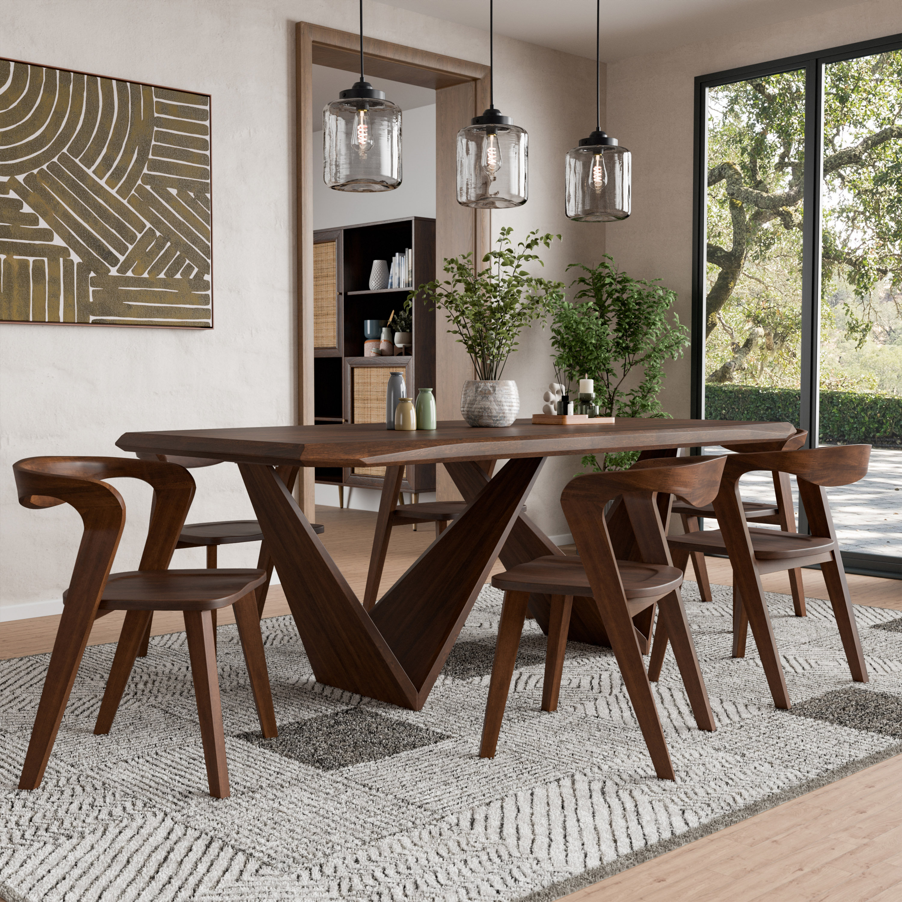 Corrigan Studio® Rozella Solid Wood Dining Table Set & Reviews | Wayfair