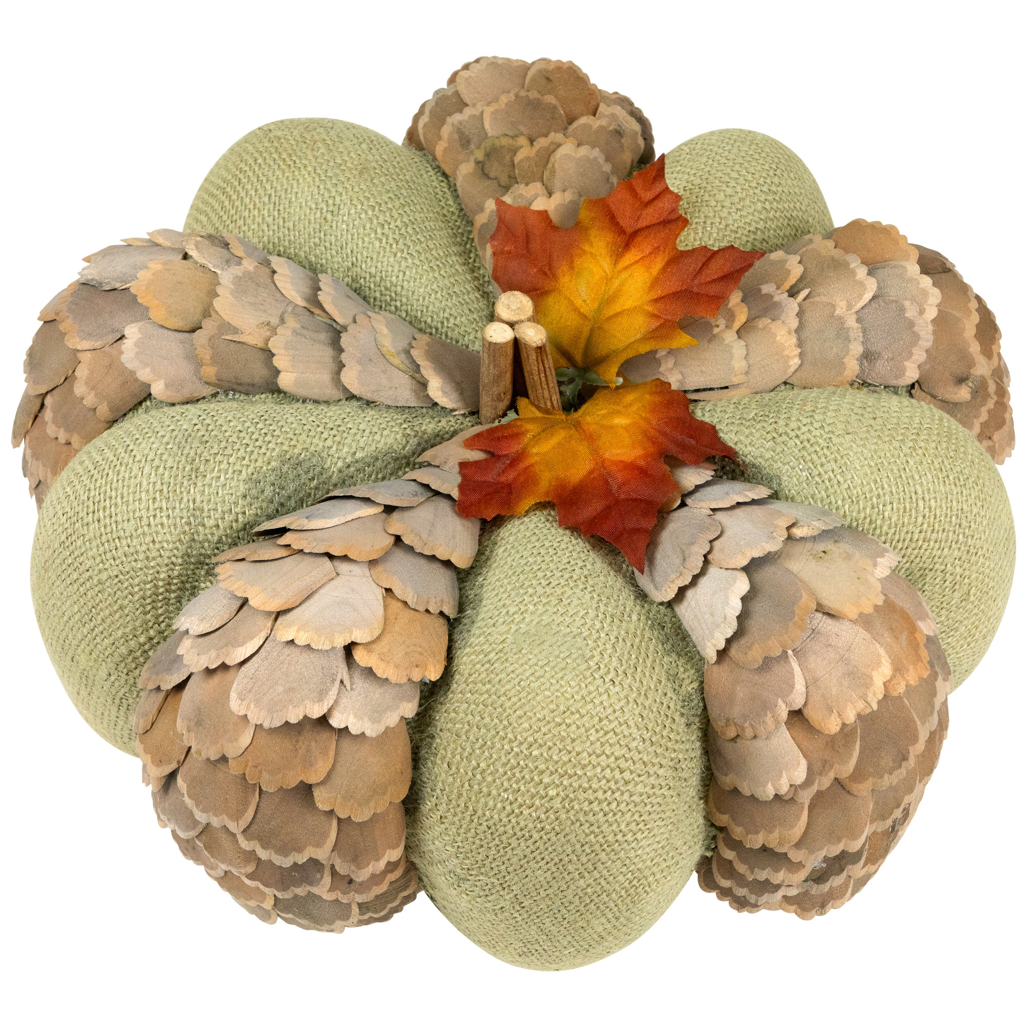 Northlight Seasonal 10" Green and Brown Autumn Harvest Tabletop Pumpkin ...