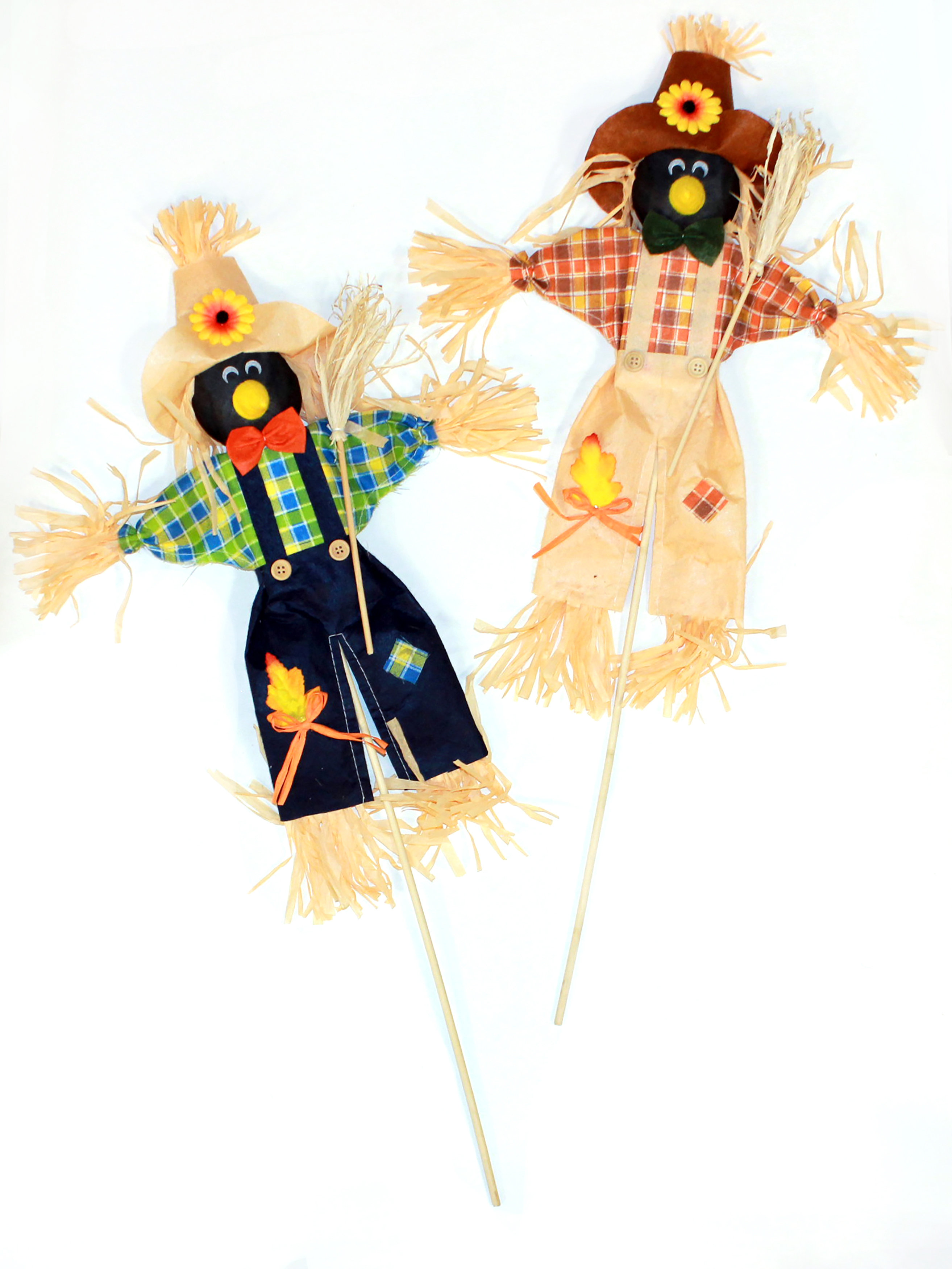 The Holiday Aisle® Harvest Crow on Pick with Broomstick Garden Stake ...