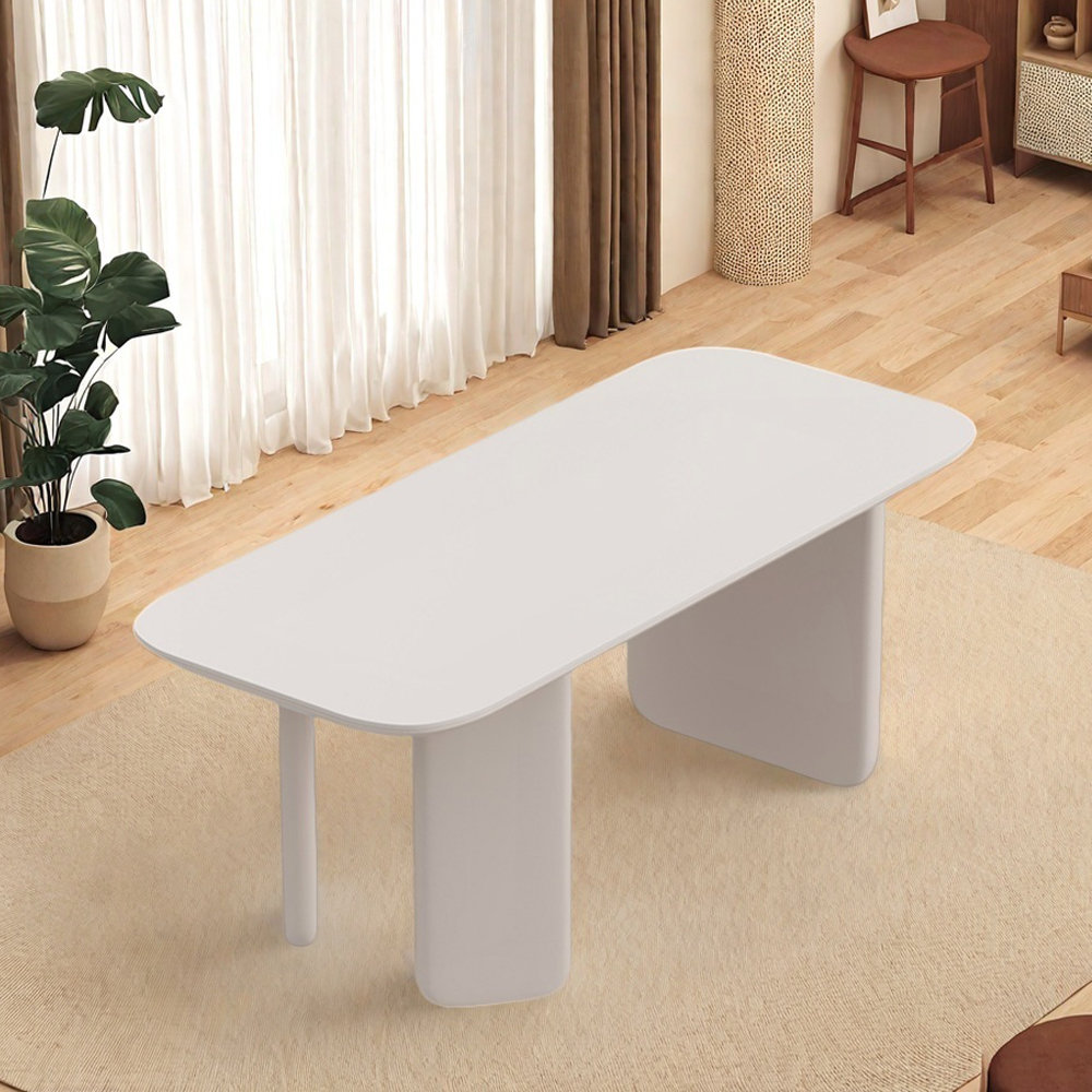 RESROS Creamy Style Rock Slab Multi-layered Board Table | Wayfair