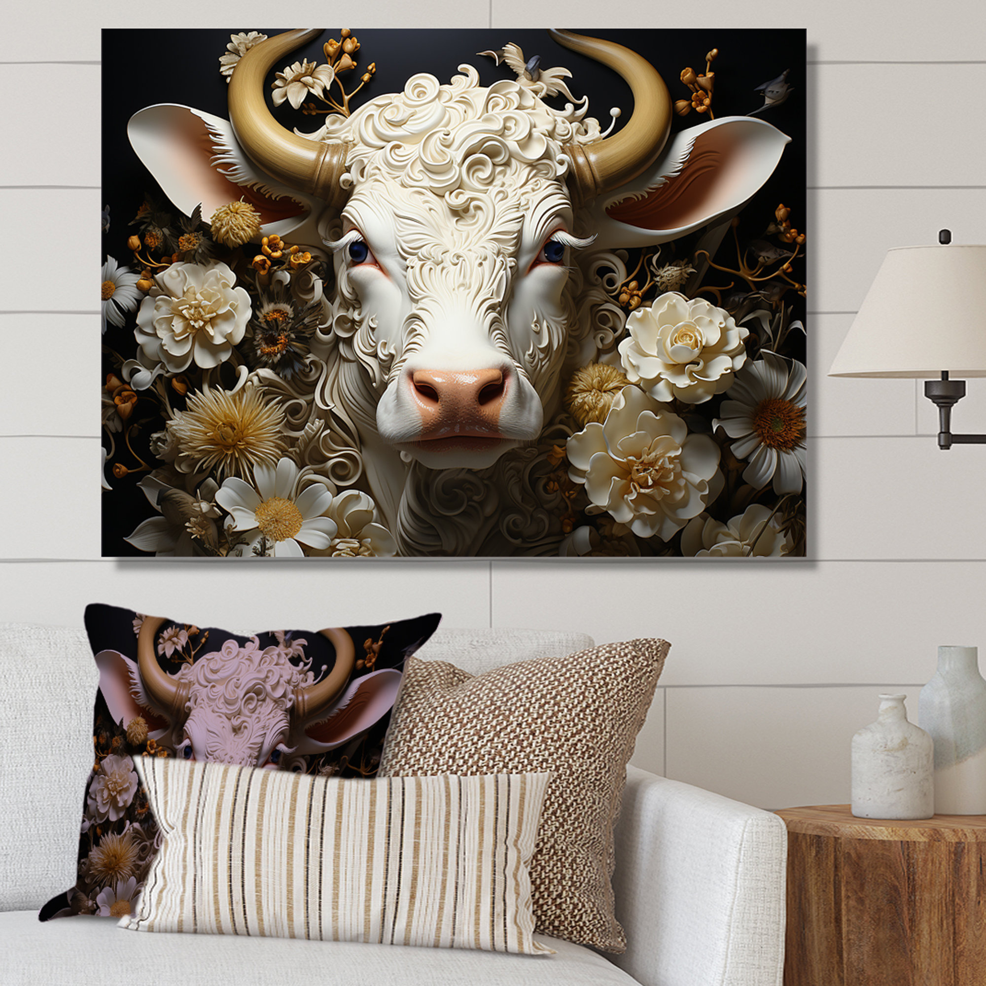 August Grove® Baroque Cattle Portrait - Print | Wayfair