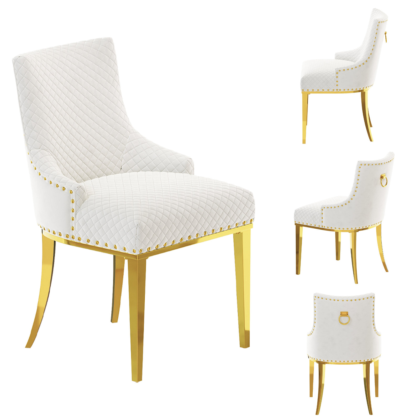 Rosdorf Park Dining Chairs Set Of 4, Dining Room Chairs With Nailhead ...