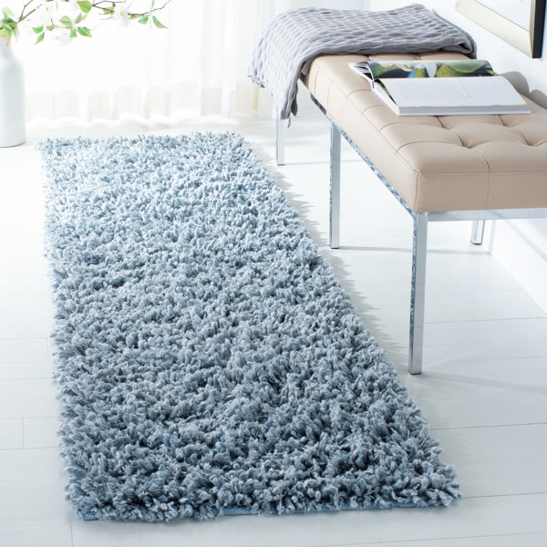 Wrought Studio Hucksley Sheep Shag Hand Woven Performance Solid Color ...