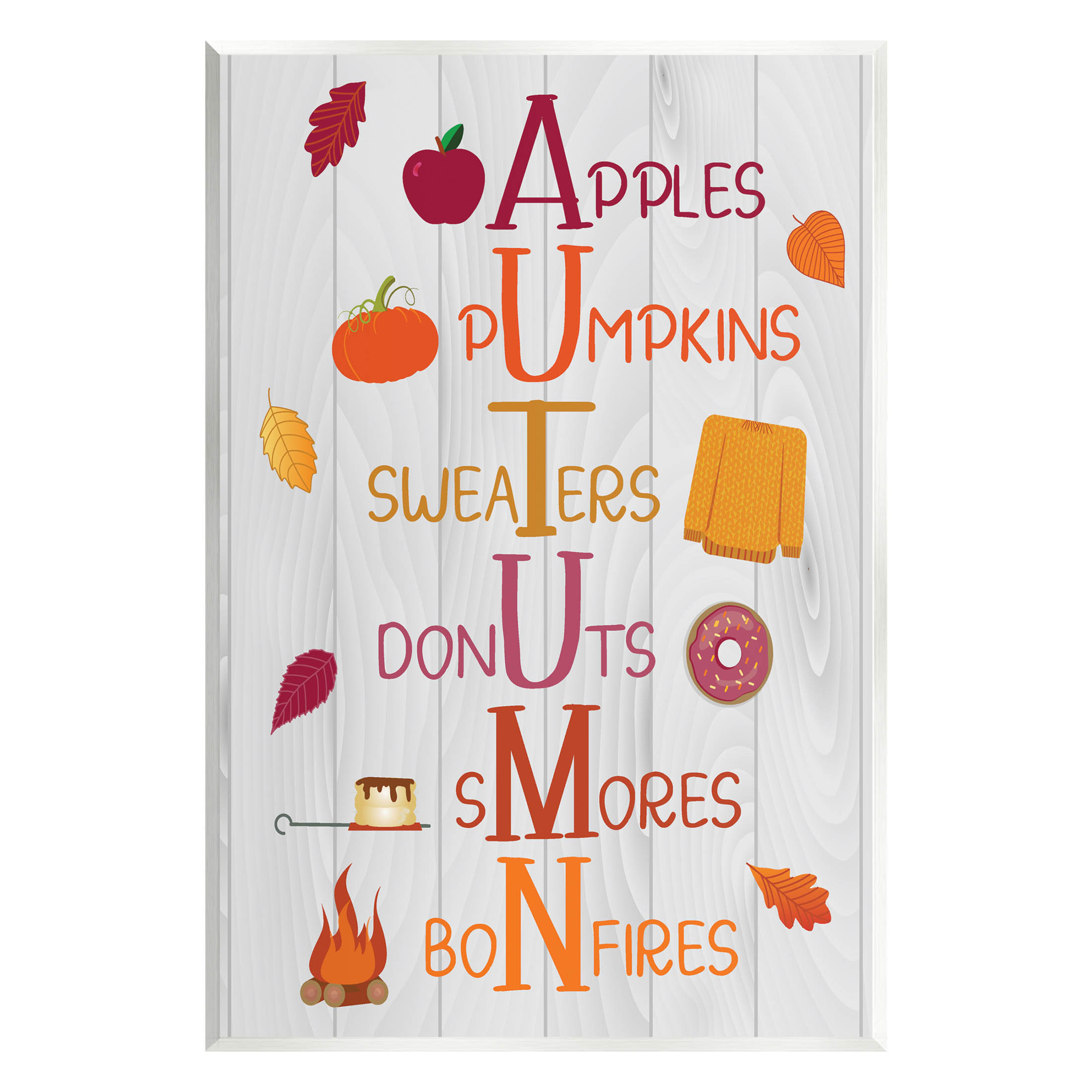 Trinx Autumn Letters Seasonal Words by Linda Birtel - Unframed Graphic ...