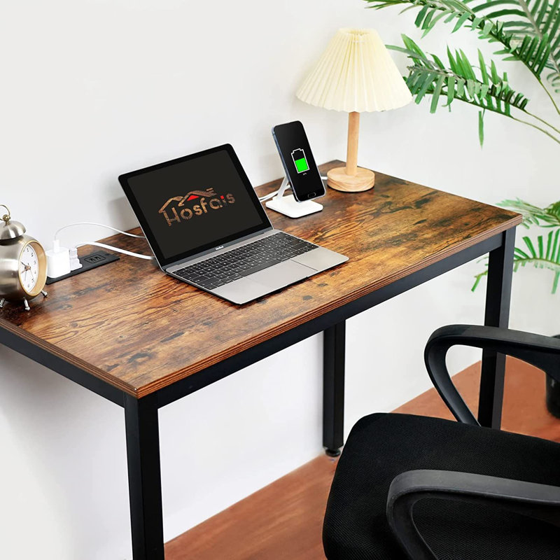 17 Stories Hahnemann 40'' Computer Desk with Power Strip | Wayfair