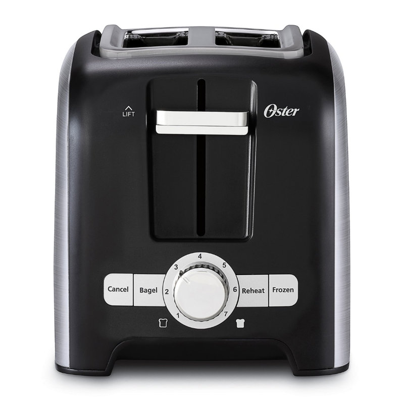 Oster 2 Slice Toaster with Extra-Wide Slots in Brushed Stainless Steel ...