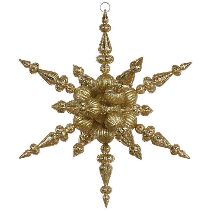 The Holiday Aisle® 30" Shatterproof 3-Finish Radical 3D Snowflake ...