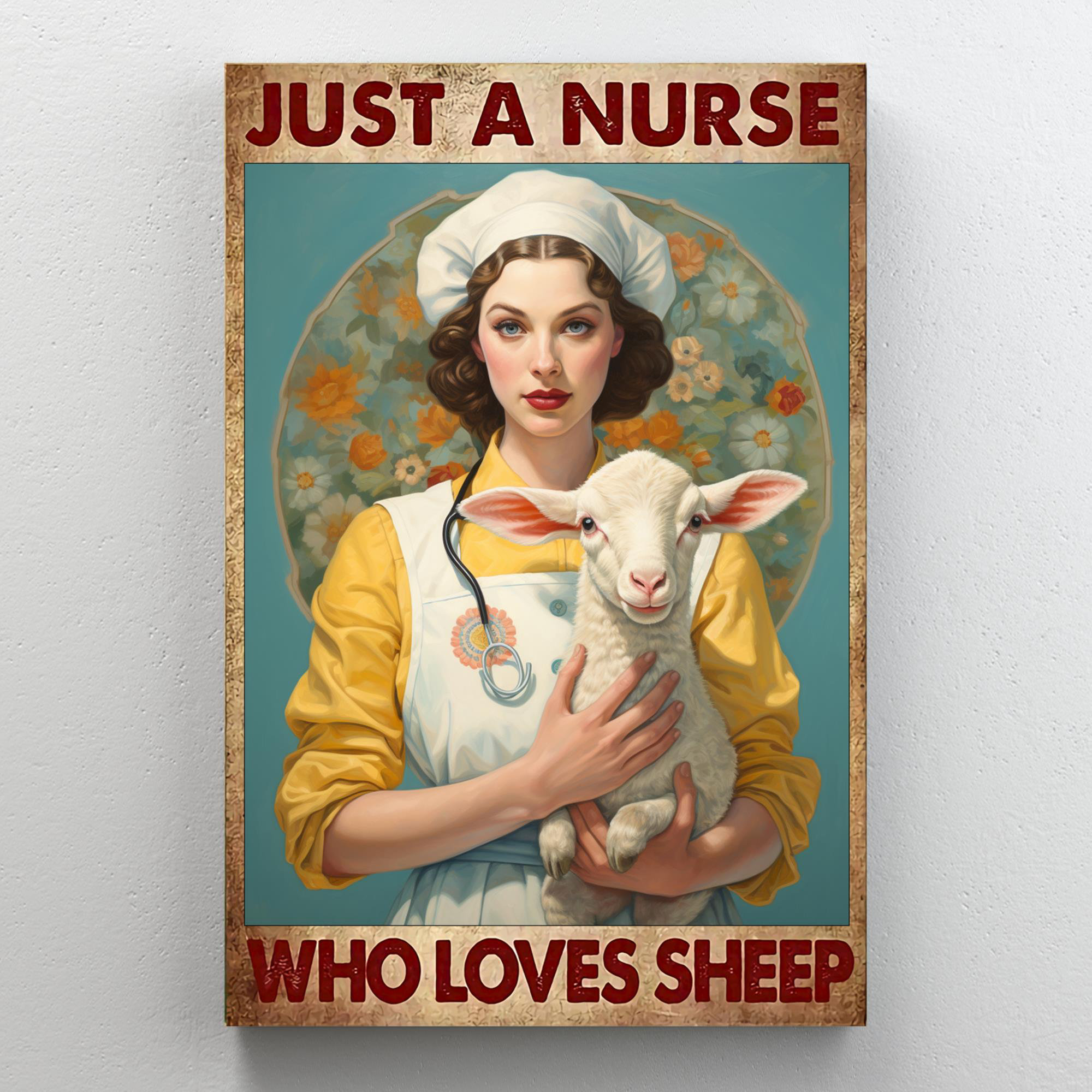 Trinx Just A Nurse Who Loves Sheep - 1 Piece Rectangle G Just A Nurse ...