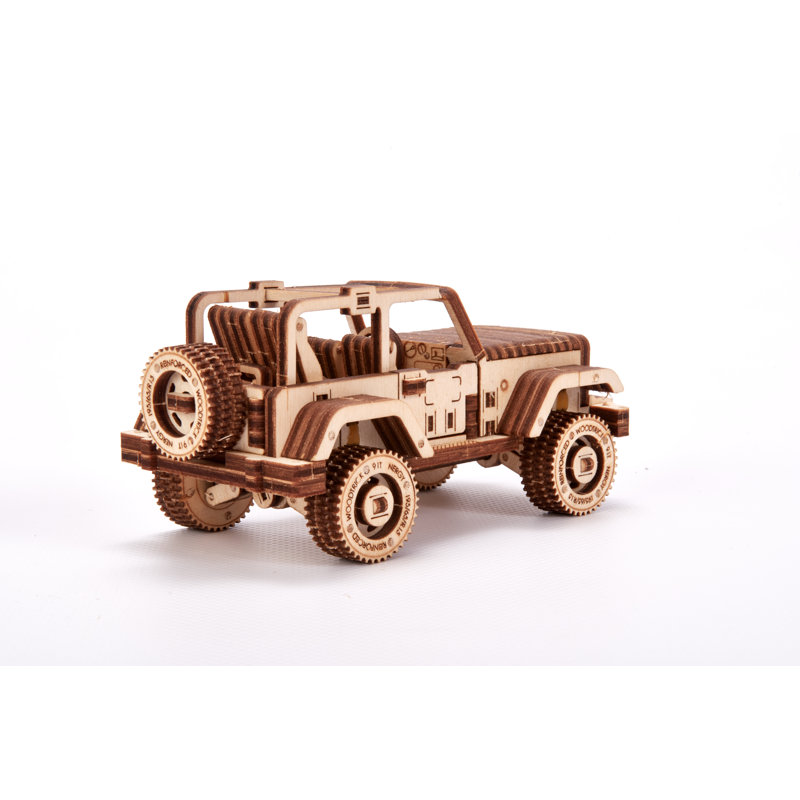 Wood Trick Safari Car Wooden 3D Mechanical Model Kit Puzzle | Wayfair