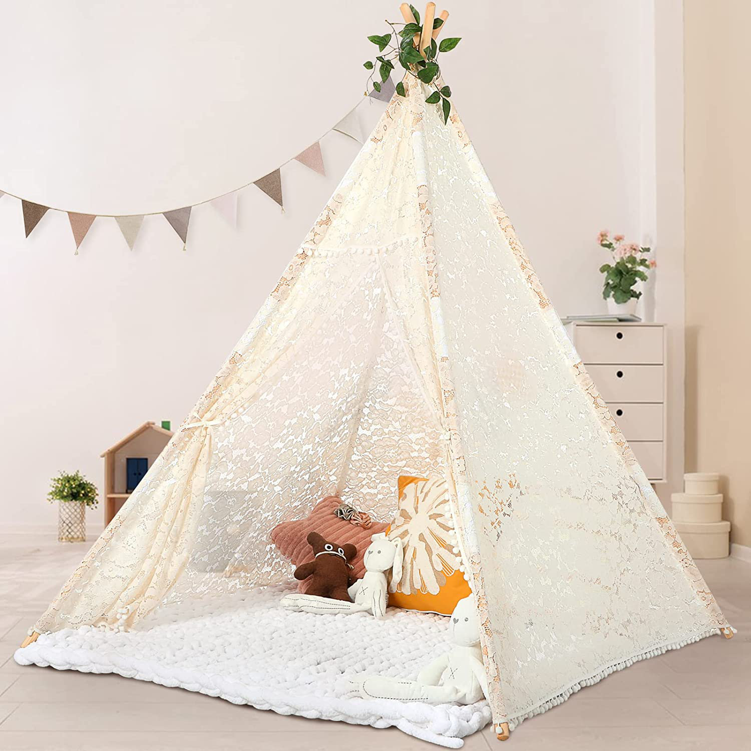 Wayfair Samples Outdoor Polyester Triangular Play Tent with Carrying ...