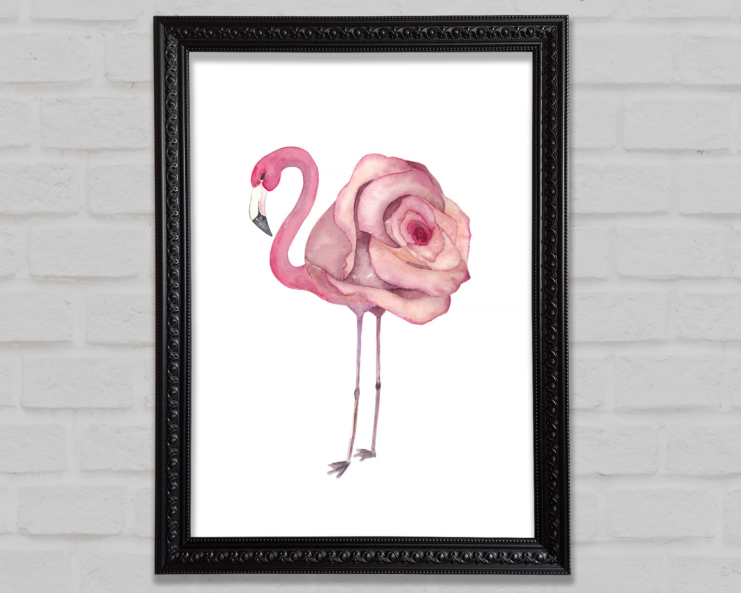 Bright Star Pink Flamingo Rose - Single Picture Frame Art Prints ...
