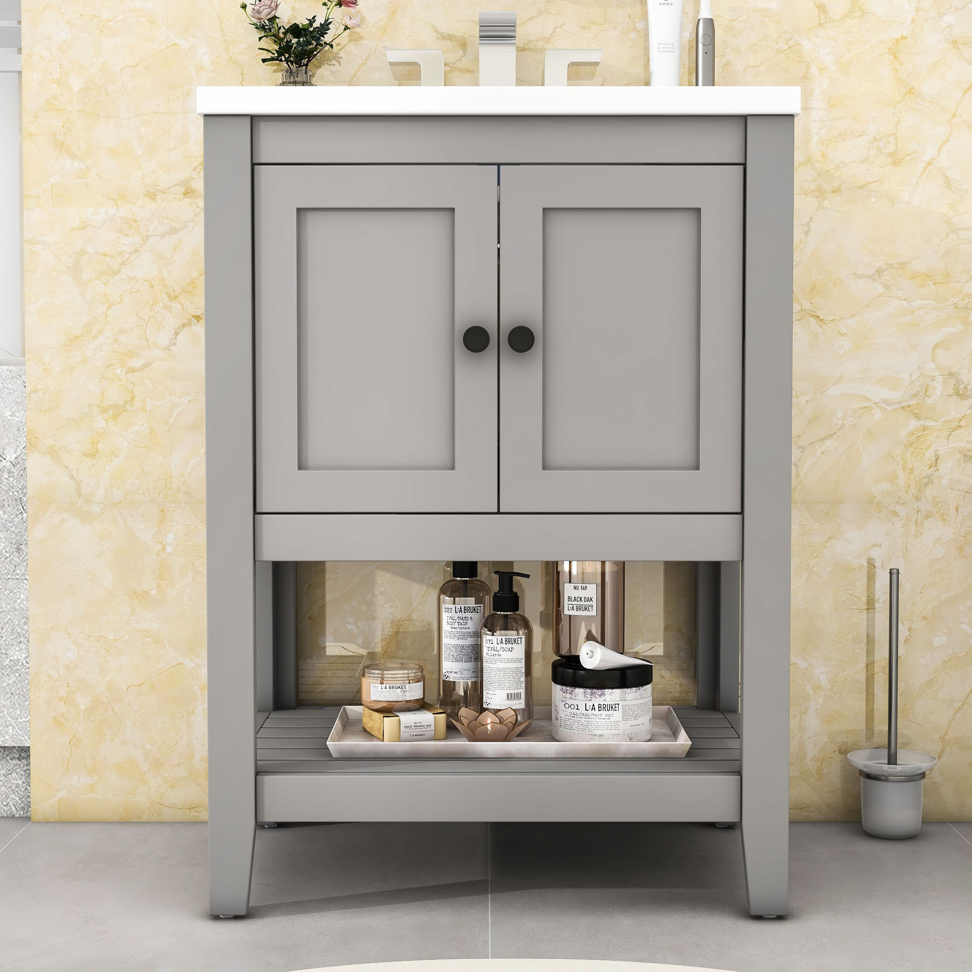 Winston Porter Janson Elegant Modern Single Bathroom Vanity with ...