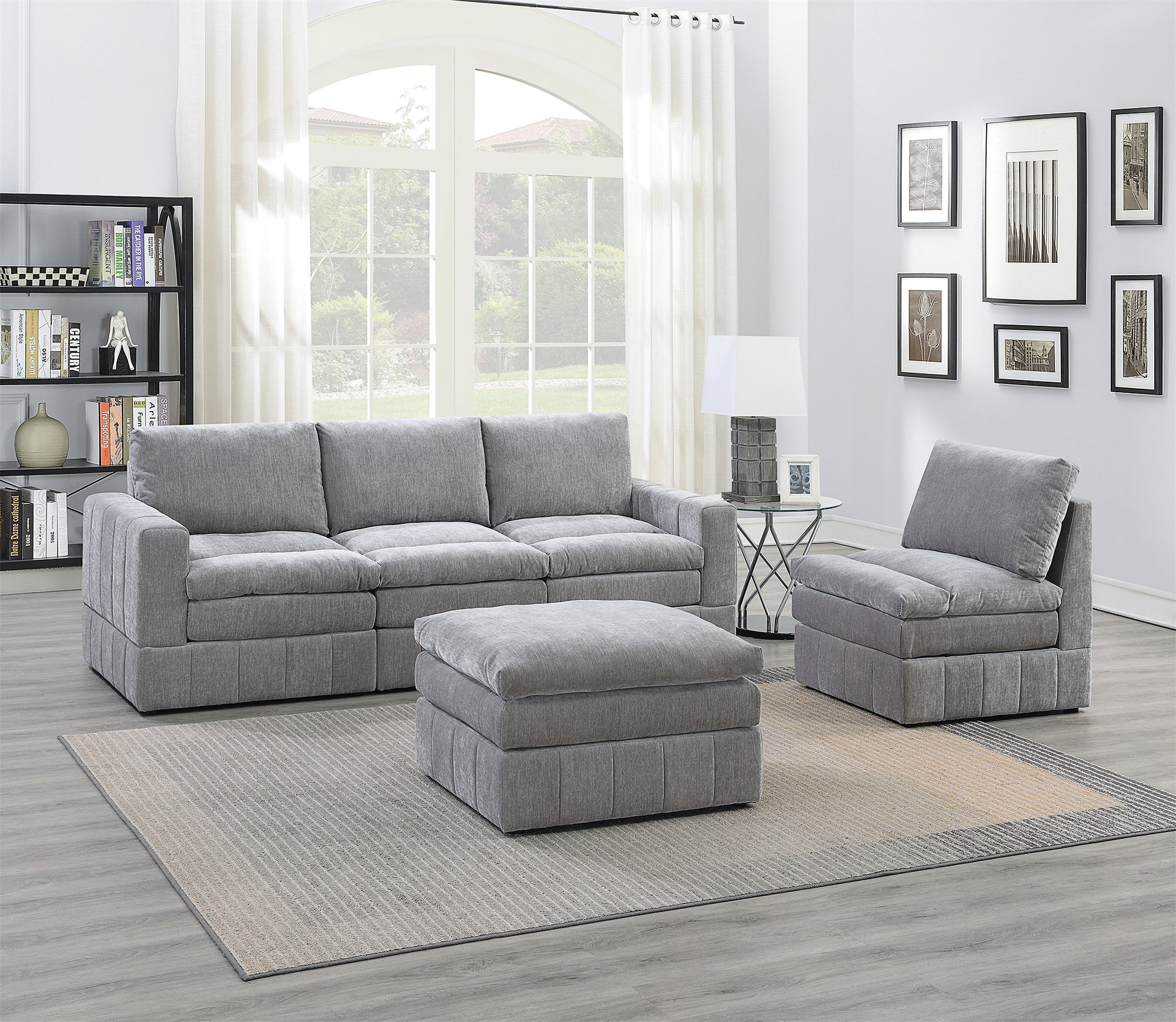 Latitude Run® Contemporary 5Pc Set Modular Sectional Set 2X One Arm ...