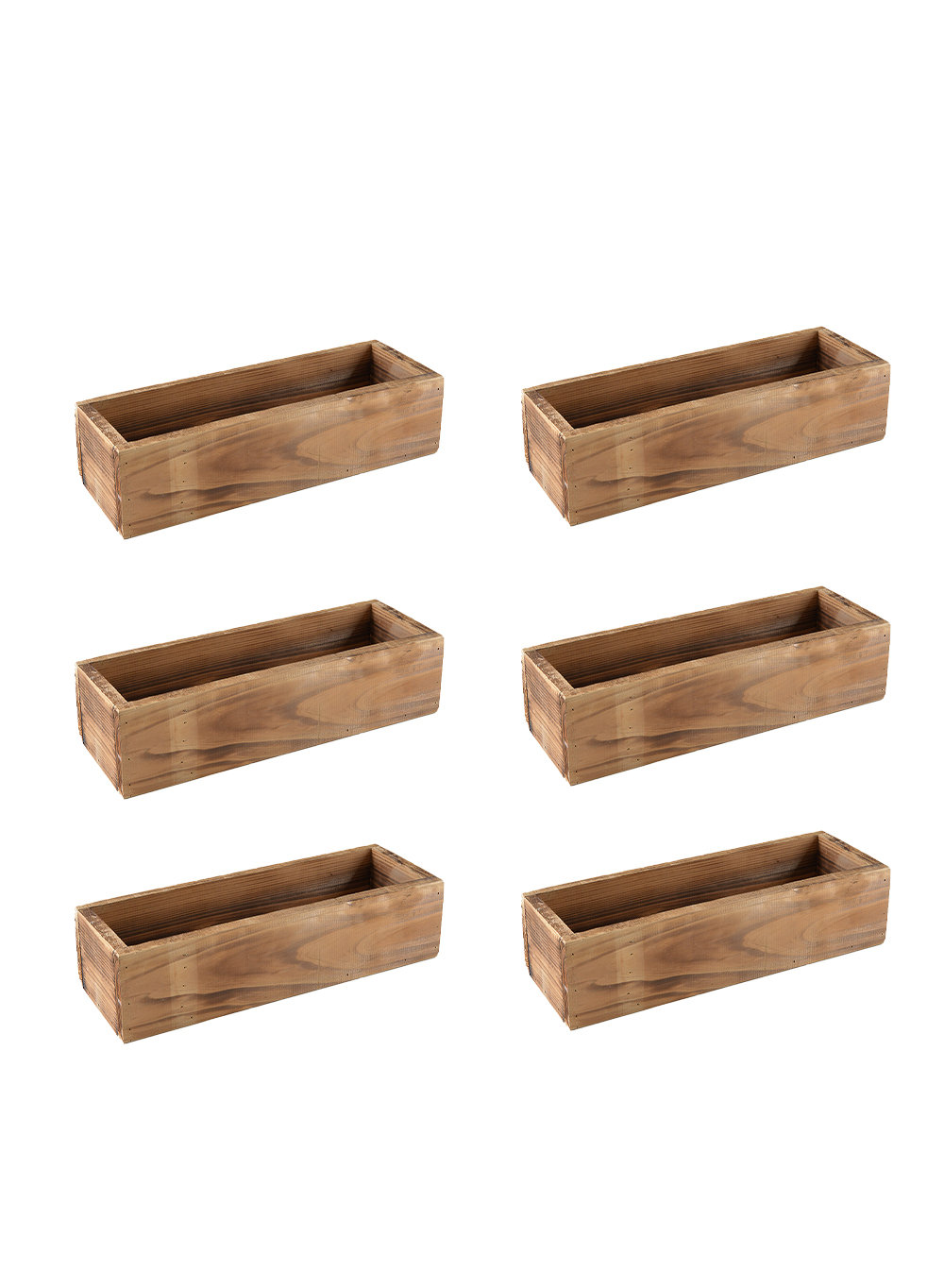 Serene Spaces Living Long Farmhouse Planter Box, 15.7" Long, Pack Of 6 ...